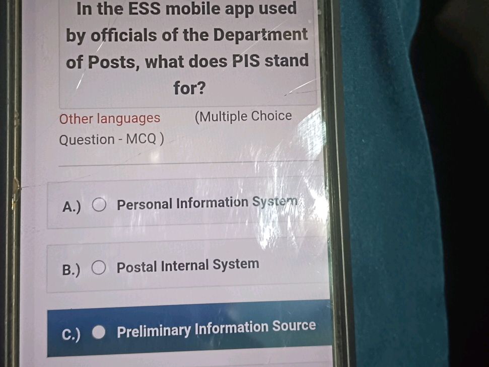 In the ESS mobile app used by officials of | StudyX