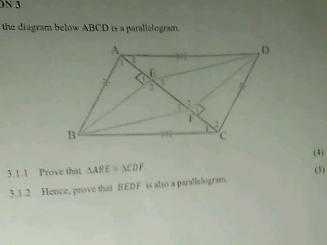 the diagram below ABCD is a parallelogram. | StudyX