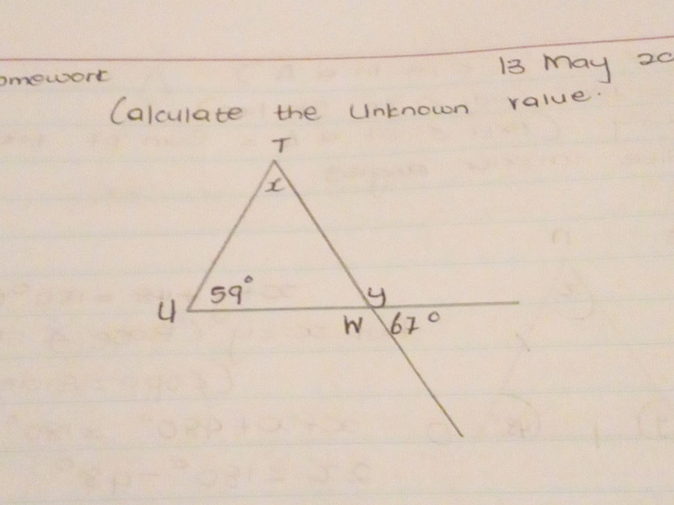 Calculate the unknown value. Given a | StudyX