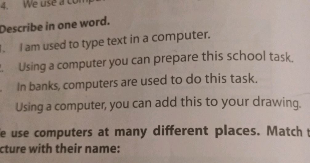 Describe in one word. 1. I am used to type | StudyX