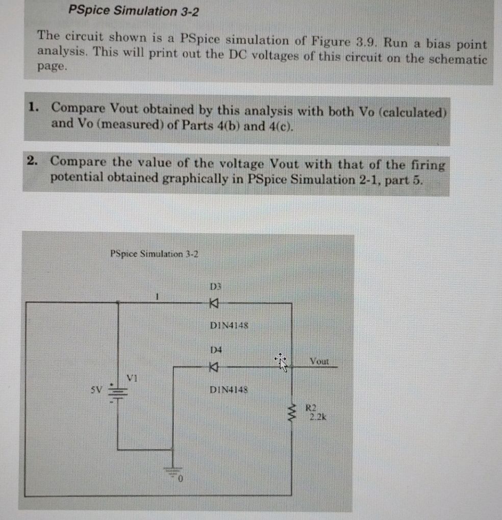 1. Compare Vout obtained by this analysis | StudyX