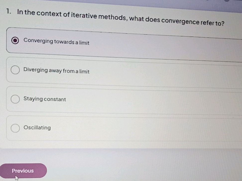1. In the context of iterative methods, what | StudyX