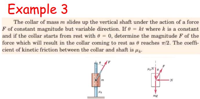 The collar of mass $m$ slides up the | StudyX