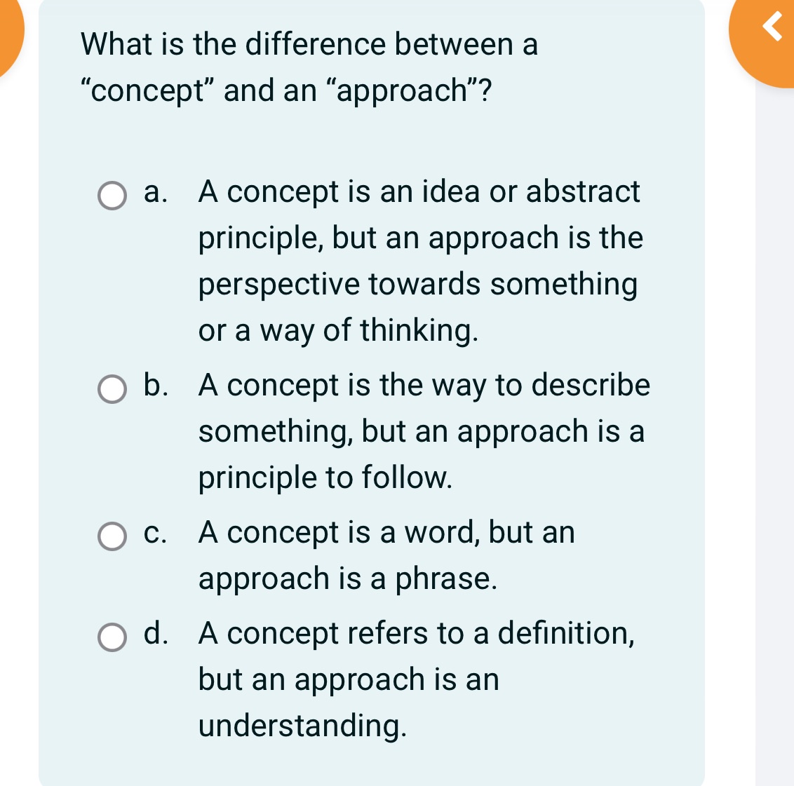 What is the difference between a "concept" | StudyX