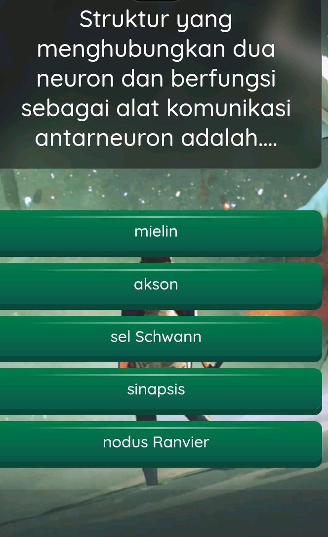 Struktur yang menghubungkan dua neuron dan | StudyX