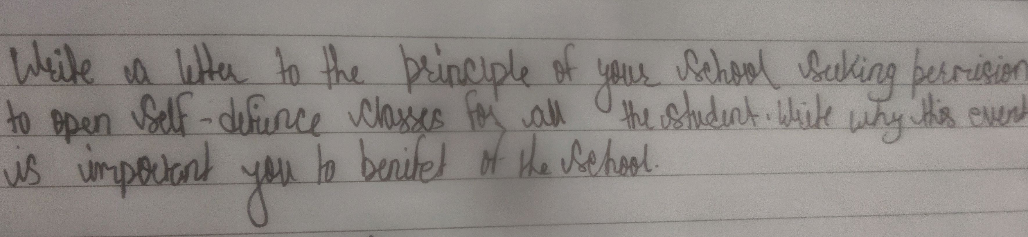 Write a letter to the principle of your | StudyX