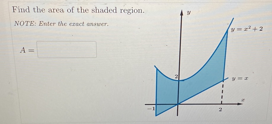 Find the area of the shaded region. NOTE: | StudyX