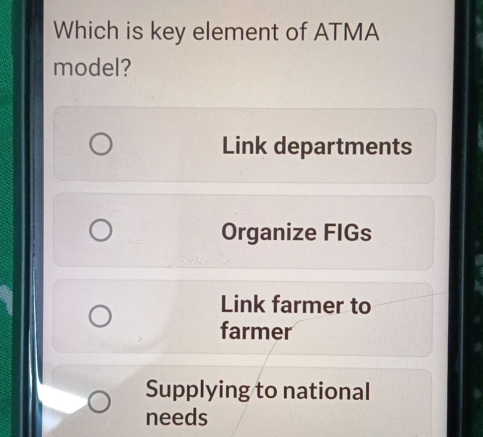 Which is key element of ATMA model? Link | StudyX