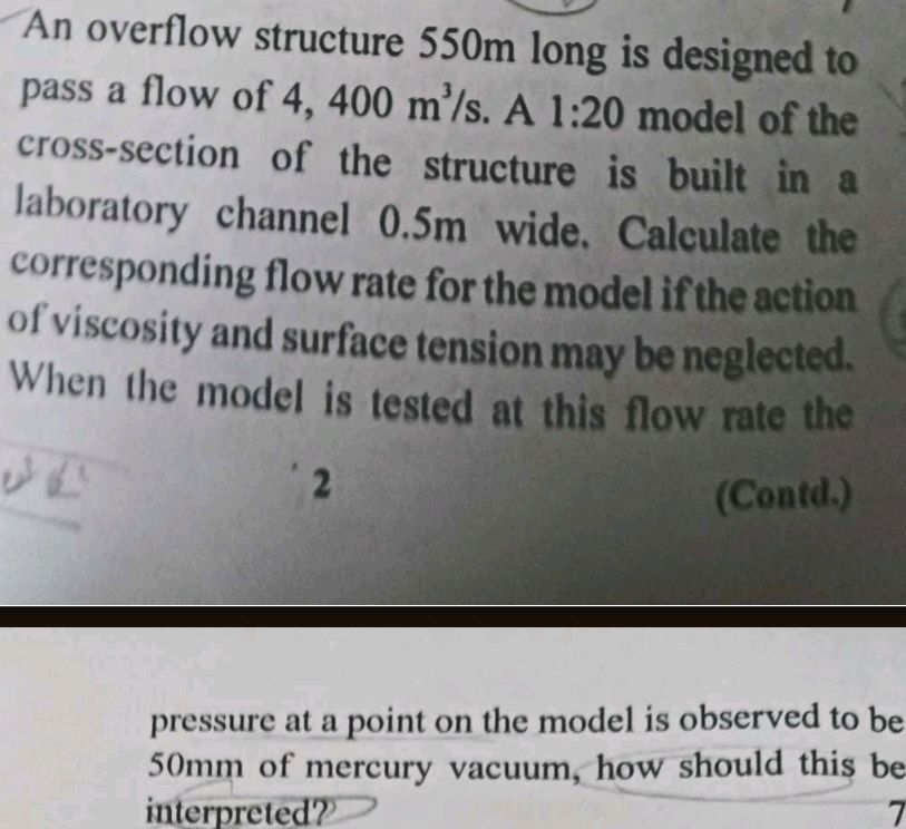 An overflow structure 550m long is designed | StudyX