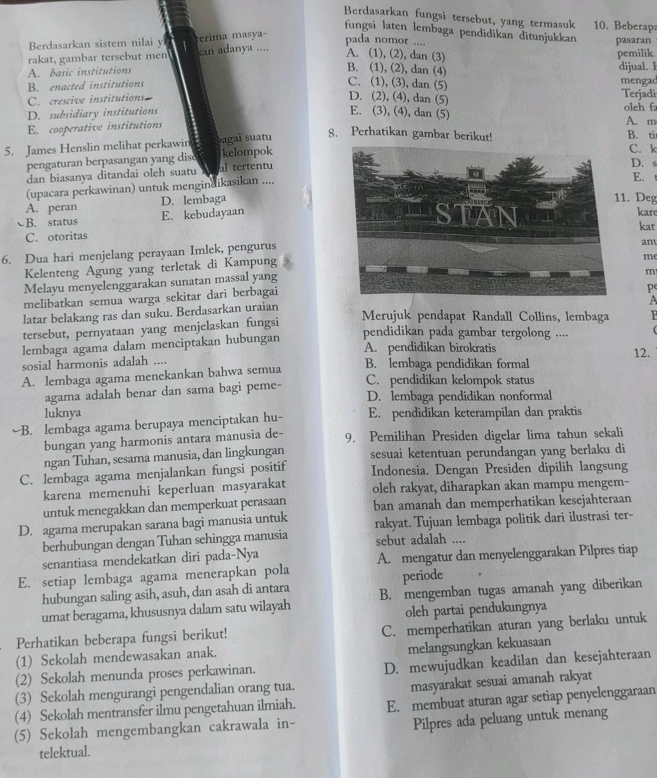 8. Perhatikan gambar berikut! ``` STAN ``` | StudyX