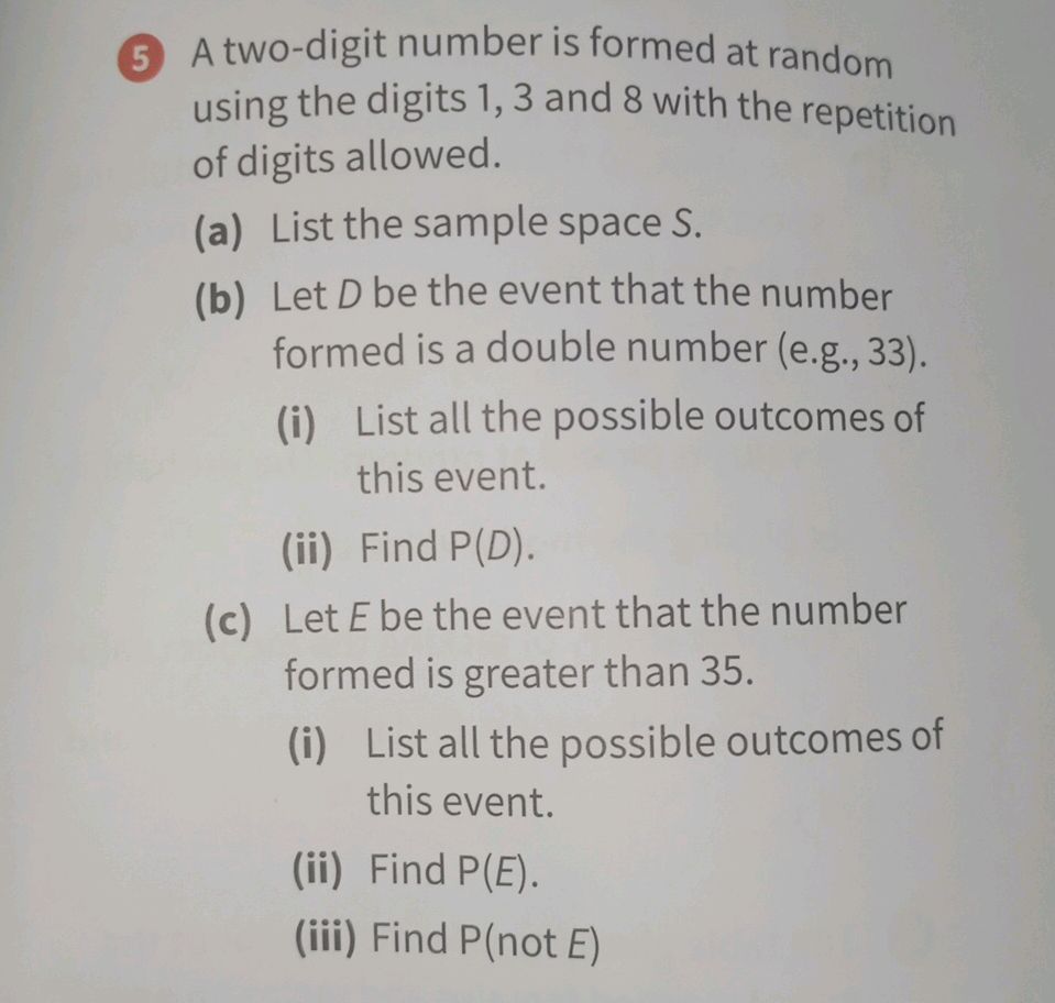 5 A two-digit number is formed at random | StudyX