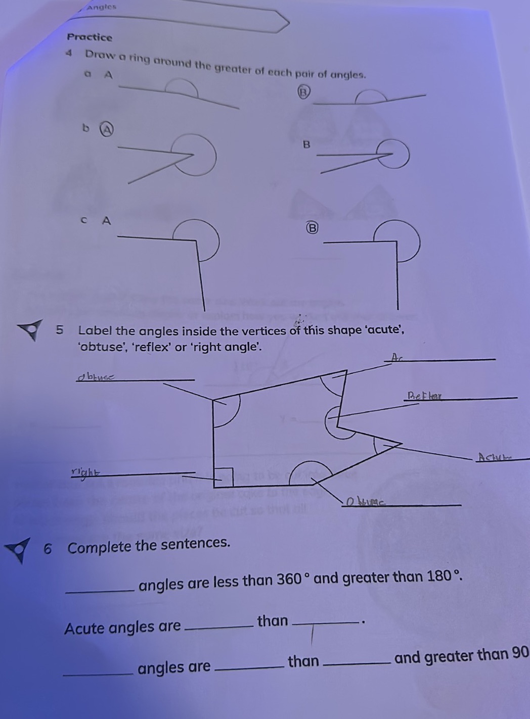 4 Draw a ring around the greater of each | StudyX