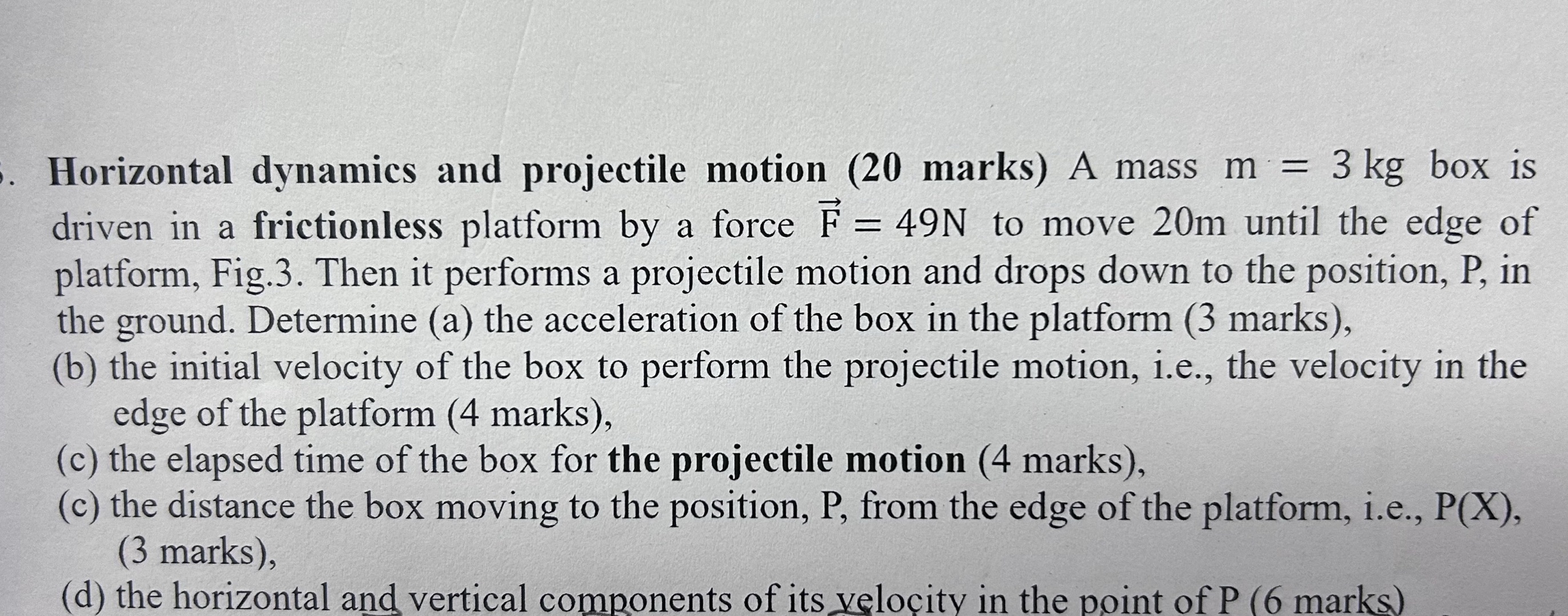 5. Horizontal dynamics and projectile motion | StudyX