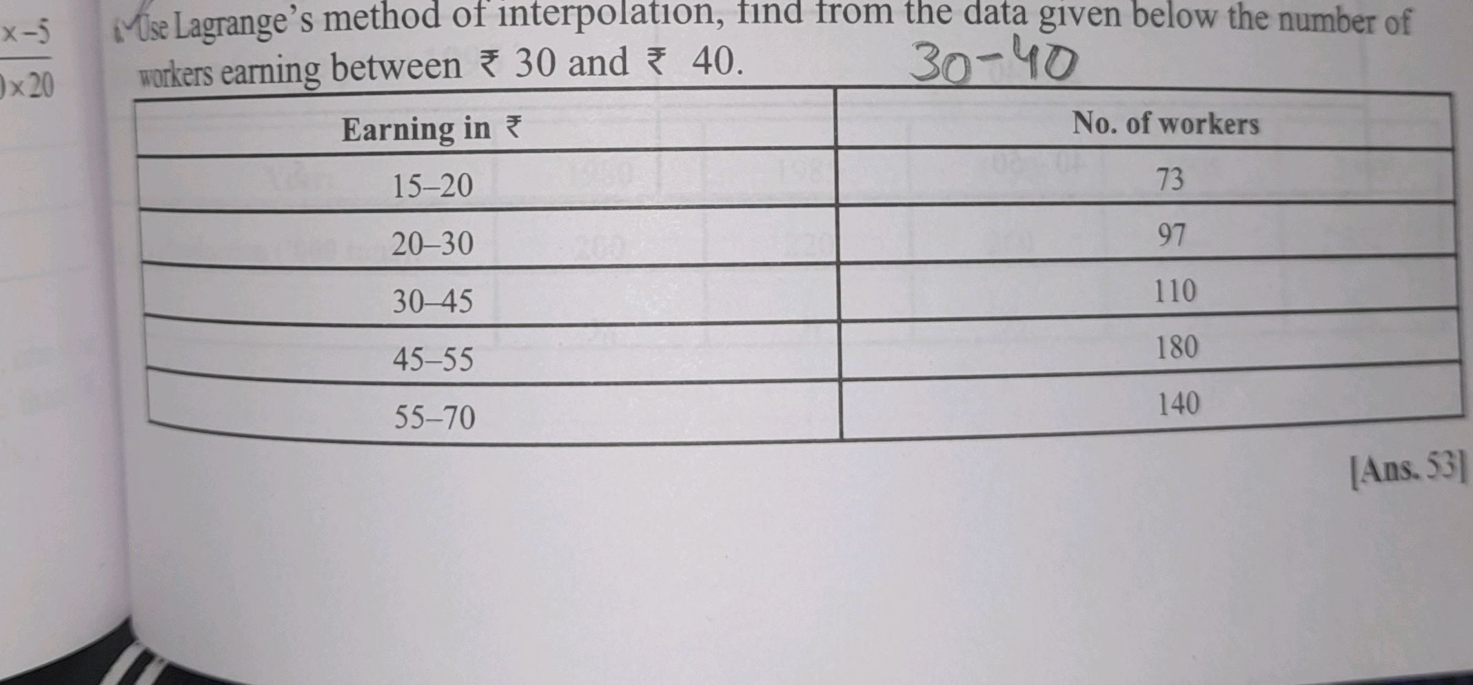 Use Lagrange's method of interpolation, find | StudyX