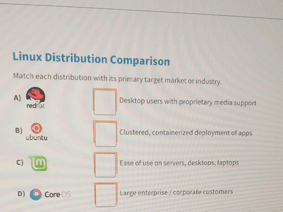 Match each distribution with its primary | StudyX