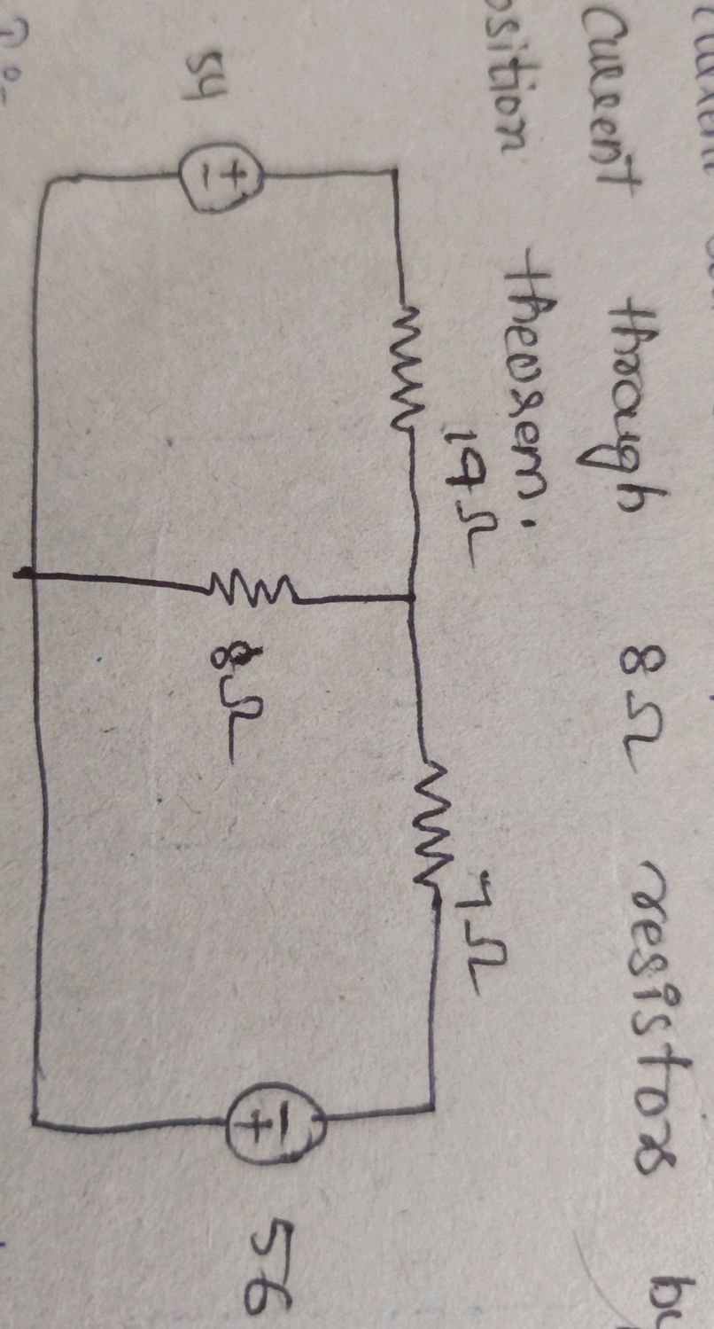 Current through 8Ω resistors by position | StudyX