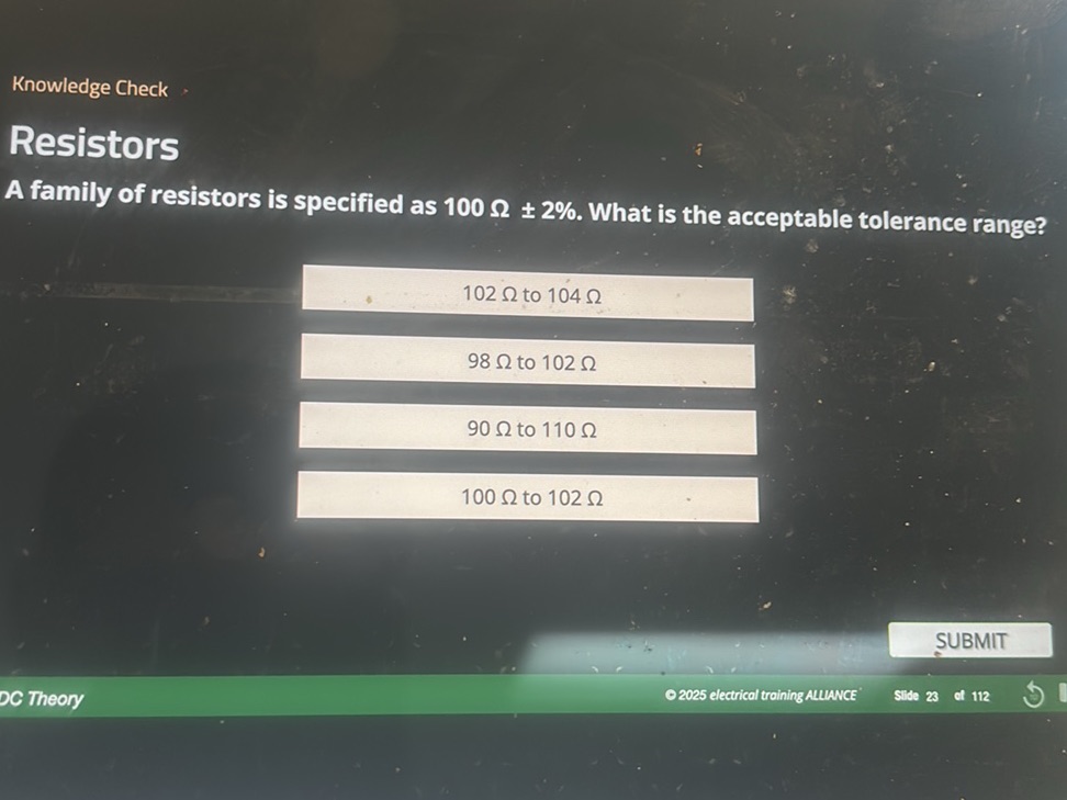 A family of resistors is specified as 100 $ | StudyX