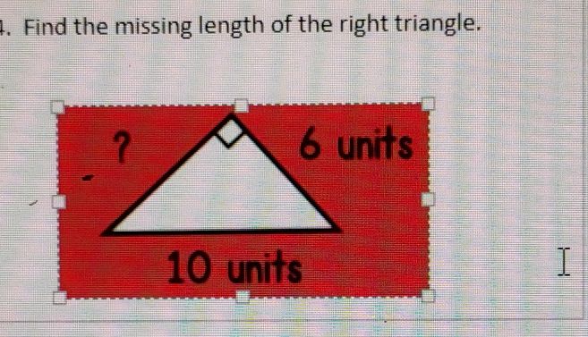 4. Find the missing length of the right | StudyX