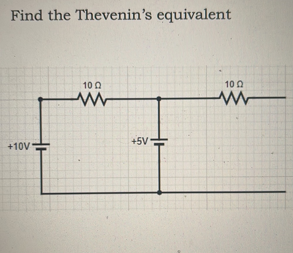Find the Thevenin's equivalent [Circuit | StudyX