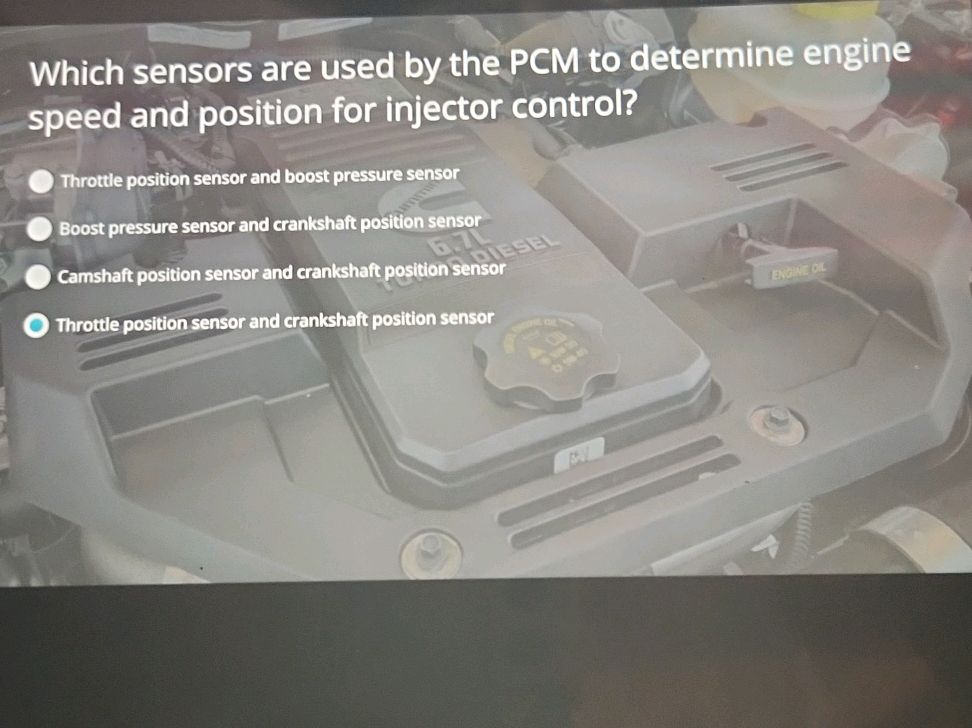 Which sensors are used by the PCM to | StudyX