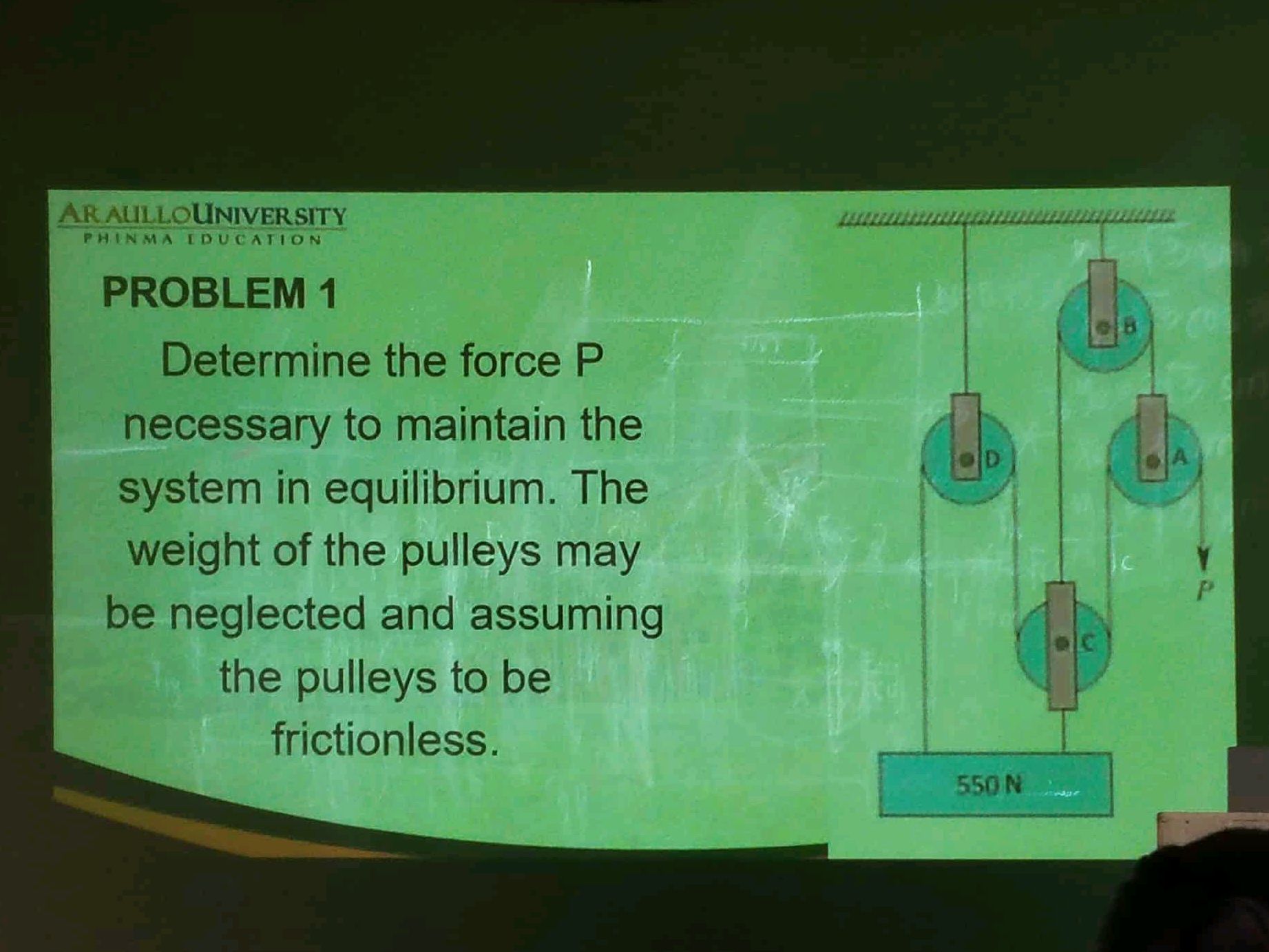 Determine the force P necessary to maintain | StudyX