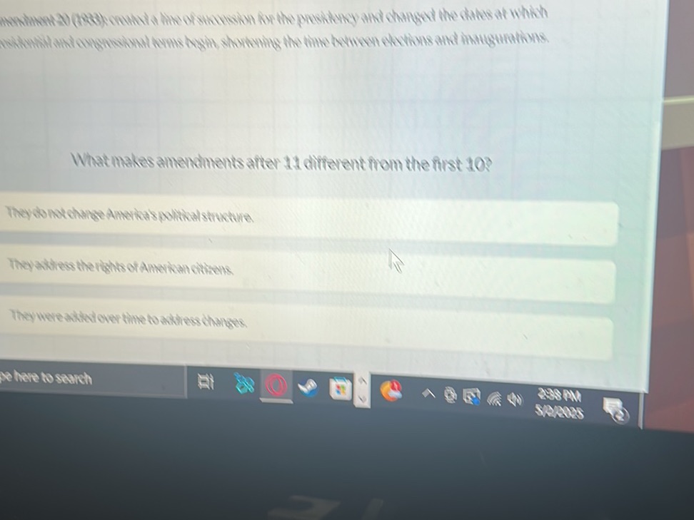 What makes amendments after 11 different | StudyX