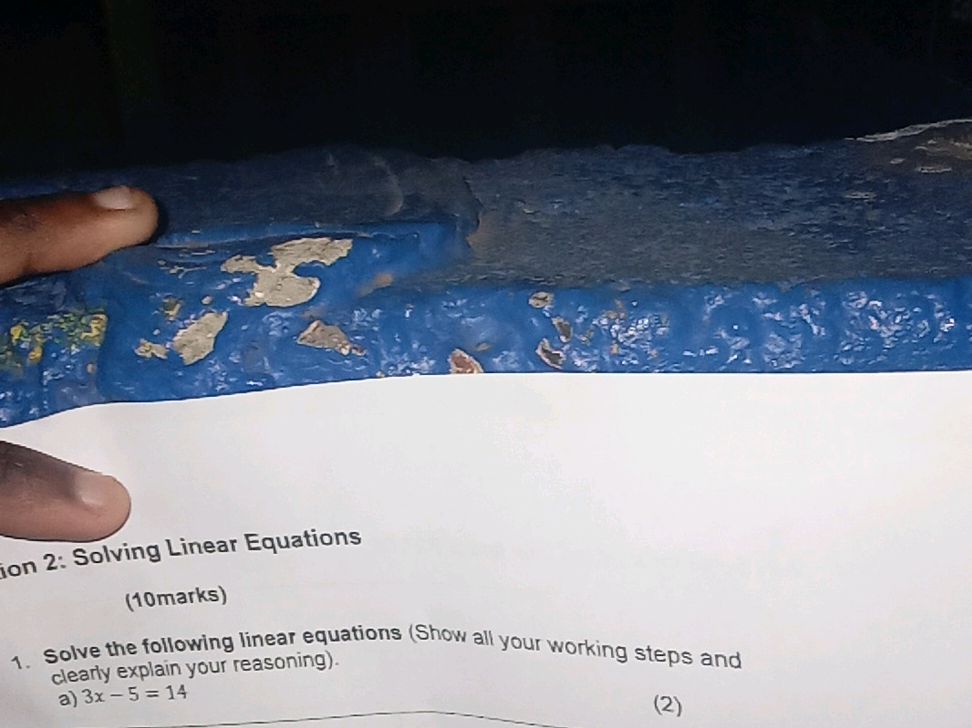 Solve the following linear equations (Show | StudyX