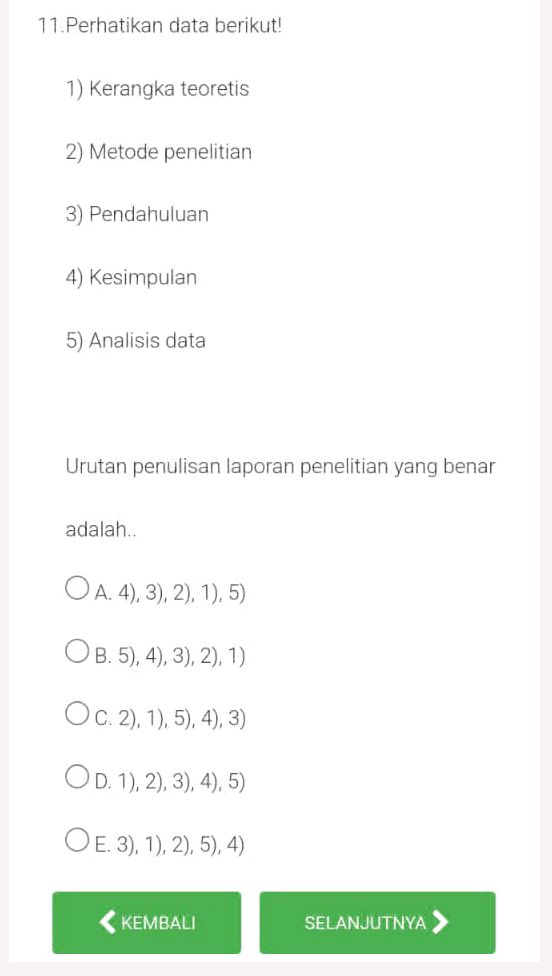 11. Perhatikan data berikut! 1) Kerangka | StudyX