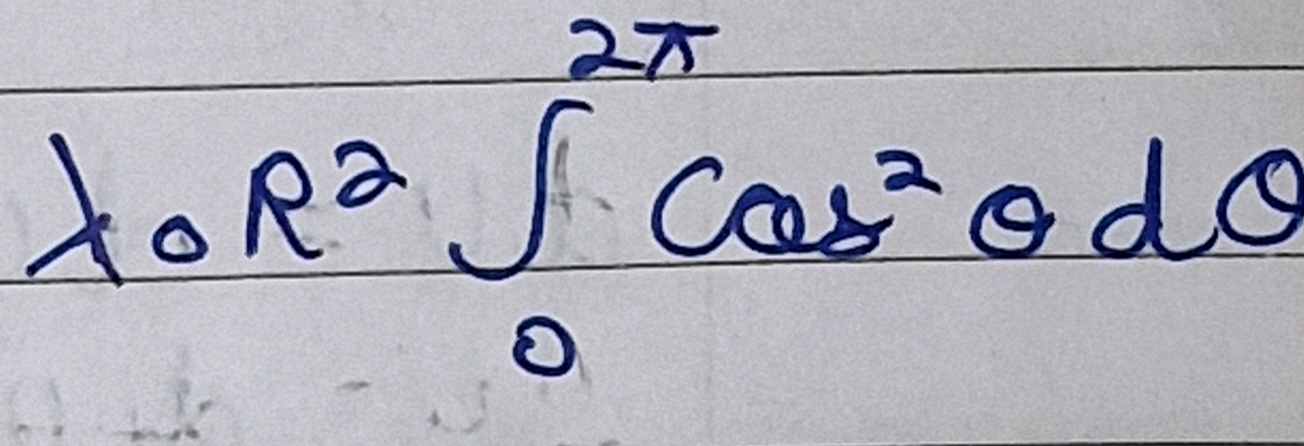 Calculate the integral of cos^2(theta) from | StudyX