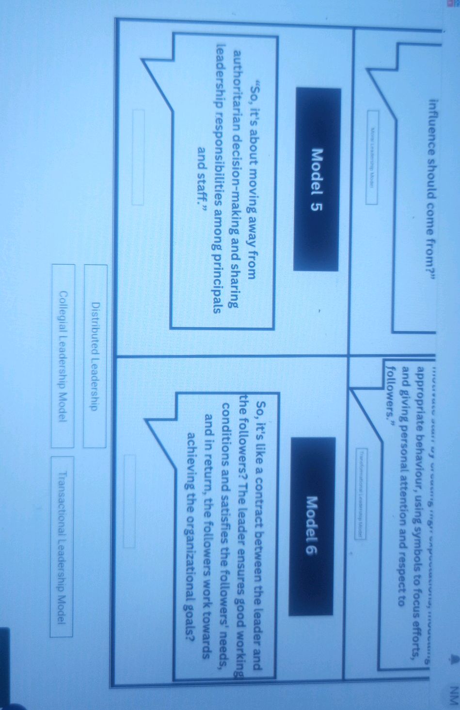 influence should come from? Model 5 "So, | StudyX