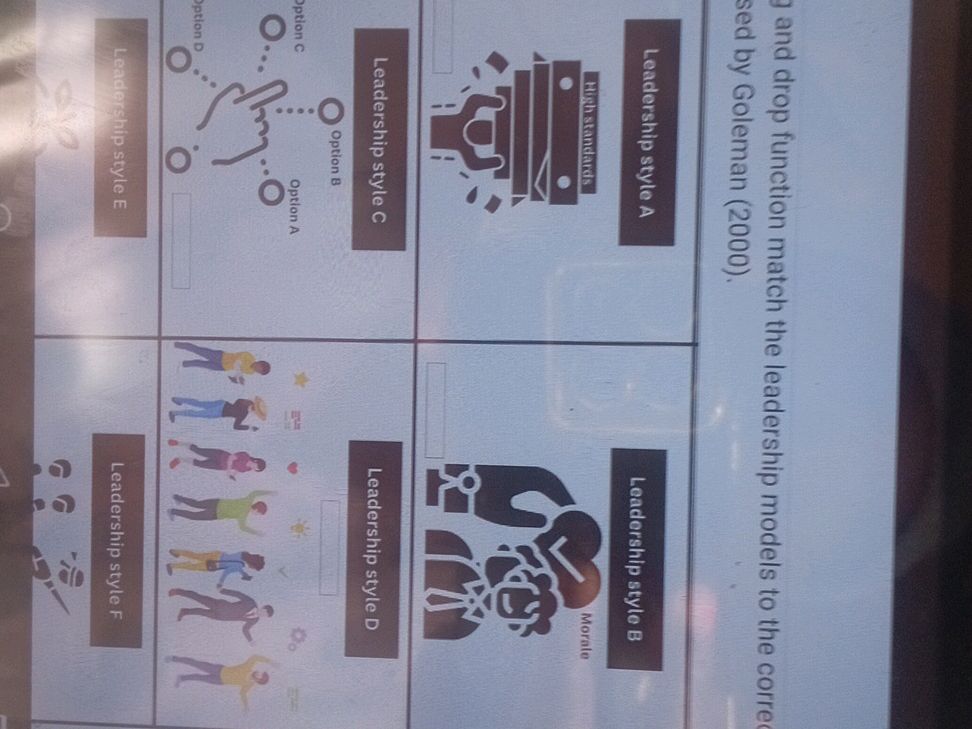 and drop function match the leadership | StudyX