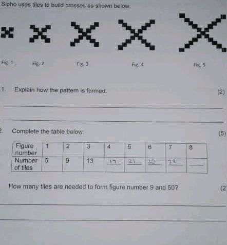 1. Explain how the pattern is formed. 2. | StudyX