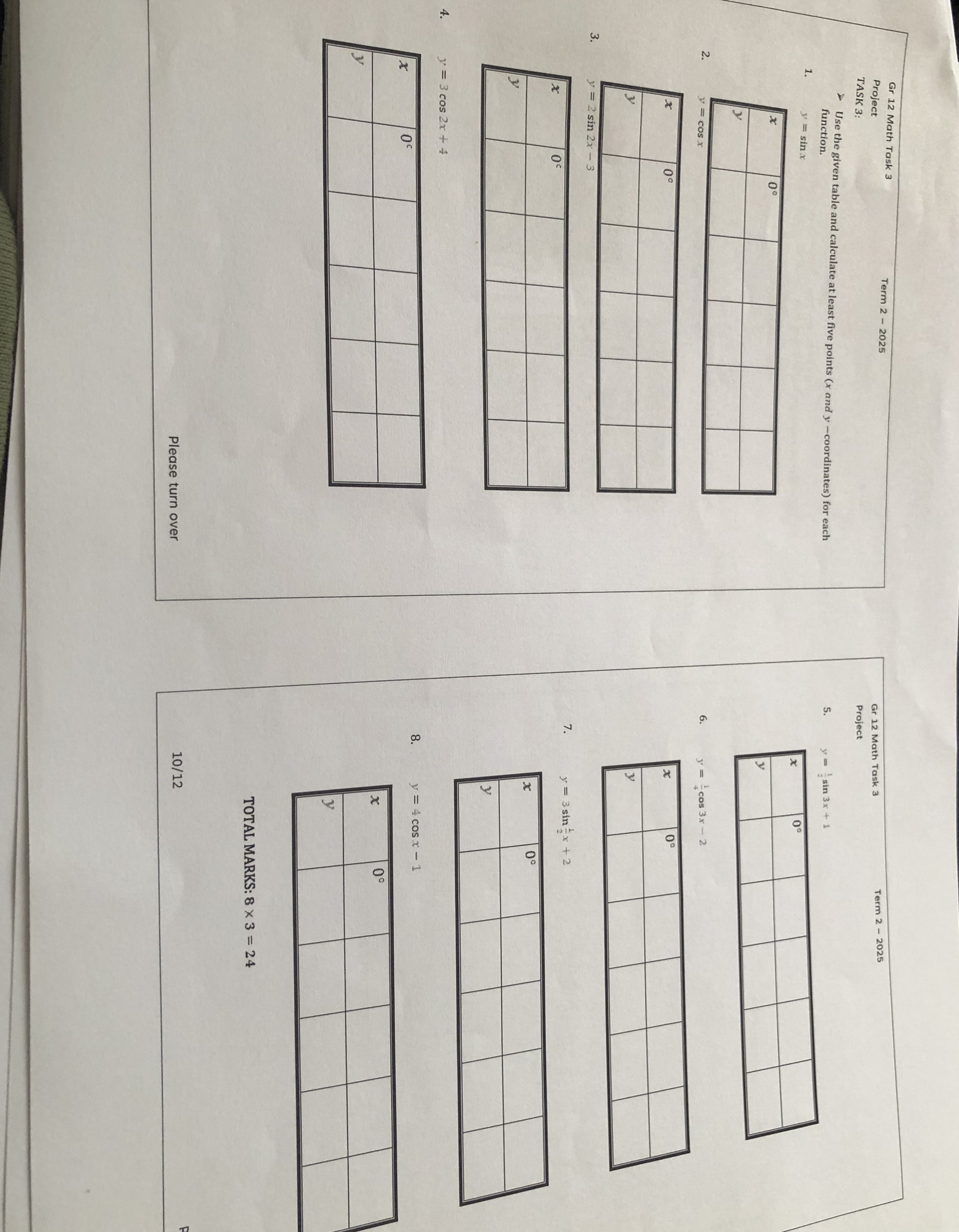 Use the given table and calculate at least | StudyX