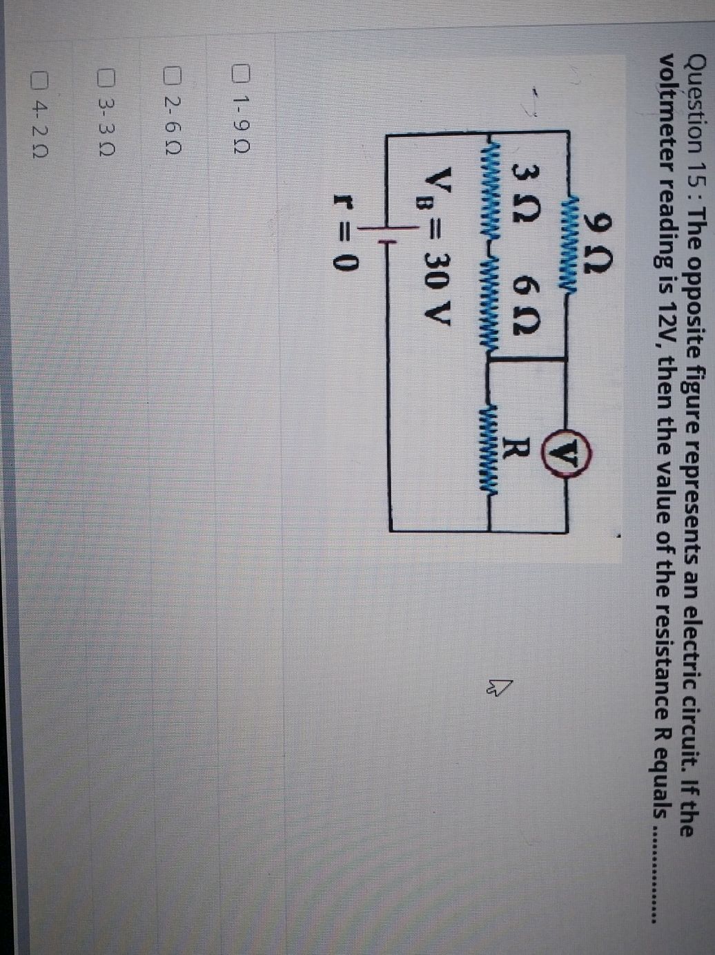 Question 15: The opposite figure represents | StudyX