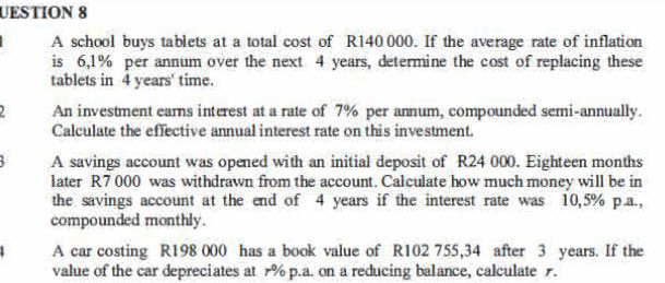 1. A school buys tablets at a total cost of | StudyX