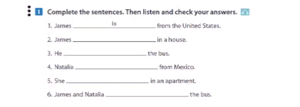 Complete the sentences. Then listen and | StudyX