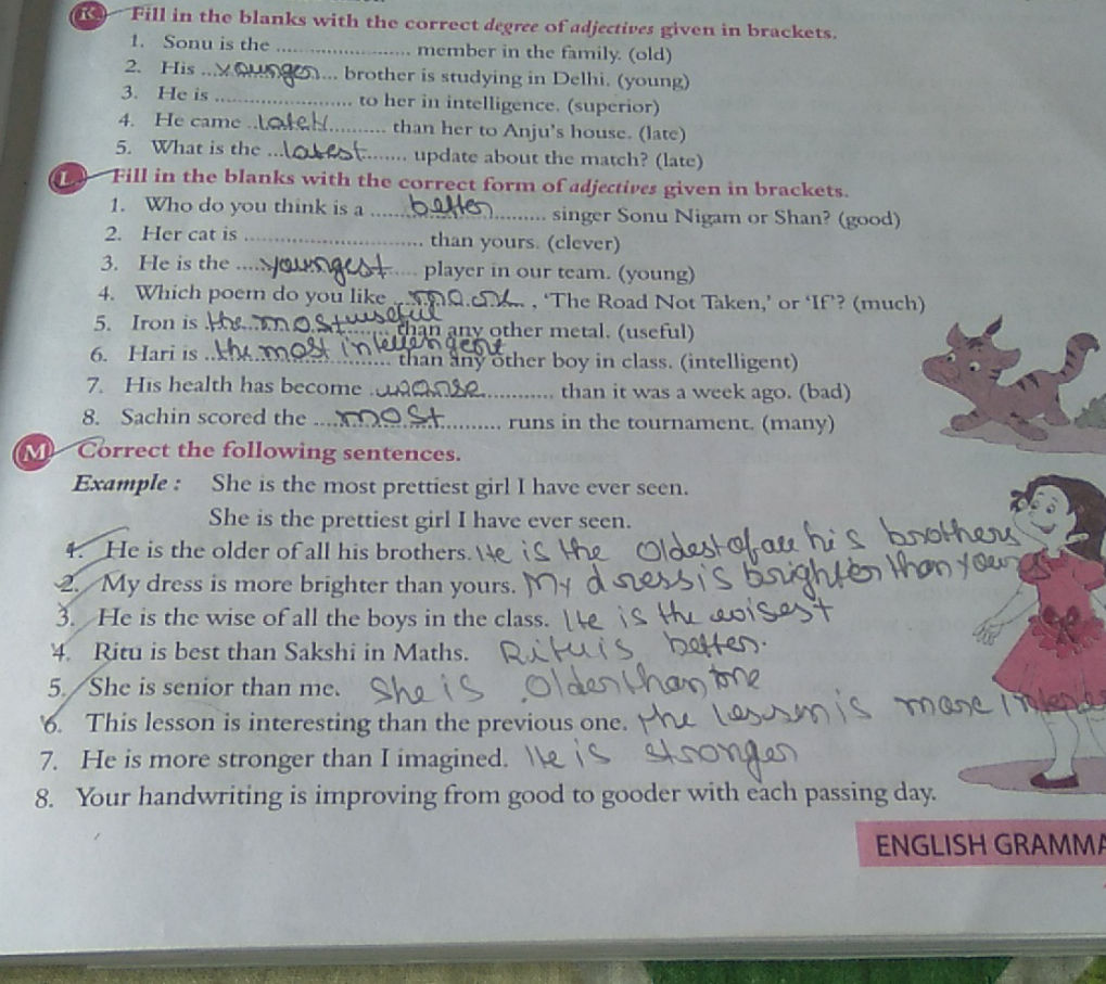 Fill in the blanks with the correct degree | StudyX
