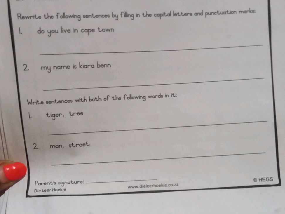 Rewrite the following sentences by filling | StudyX