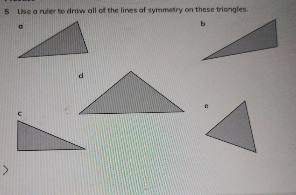 5 Use a ruler to draw all of the lines of | StudyX
