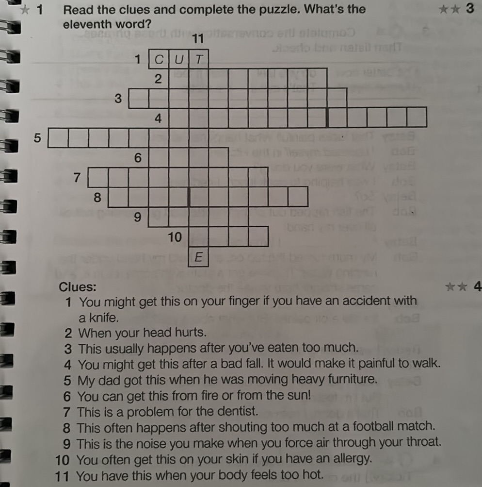 Read the clues and complete the puzzle. | StudyX