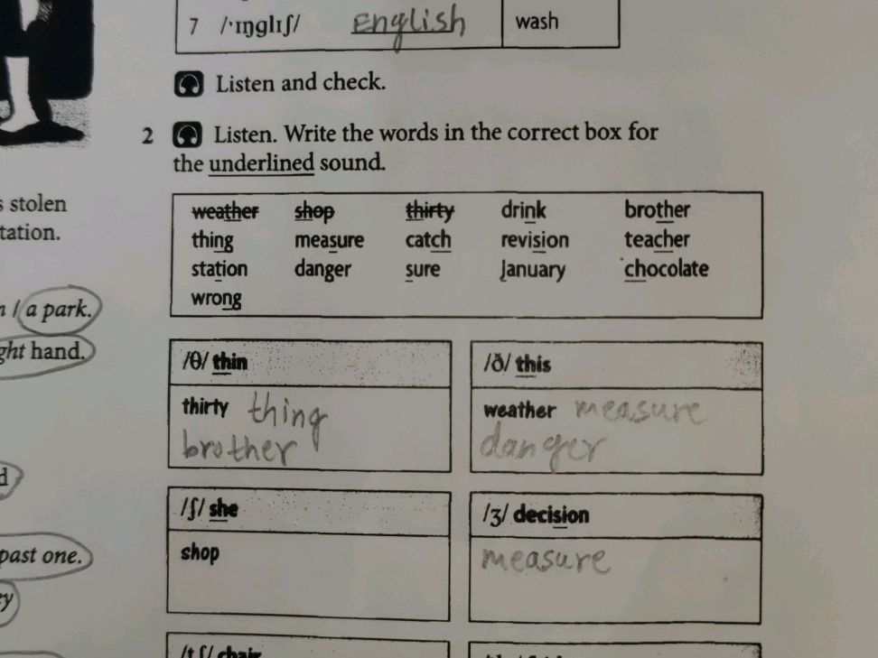 Listen and check. Listen. Write the words | StudyX