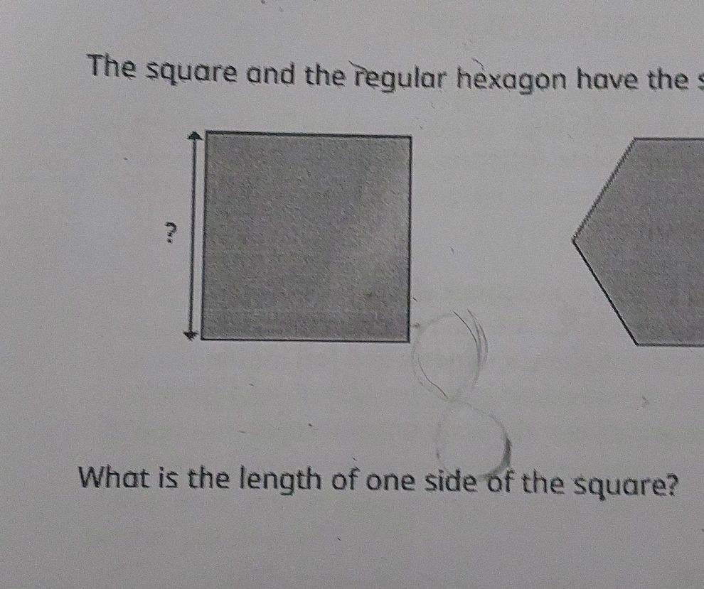 What is the length of one side of the square? | StudyX