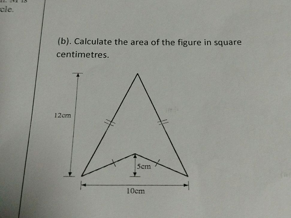 (b). Calculate the area of the figure in | StudyX