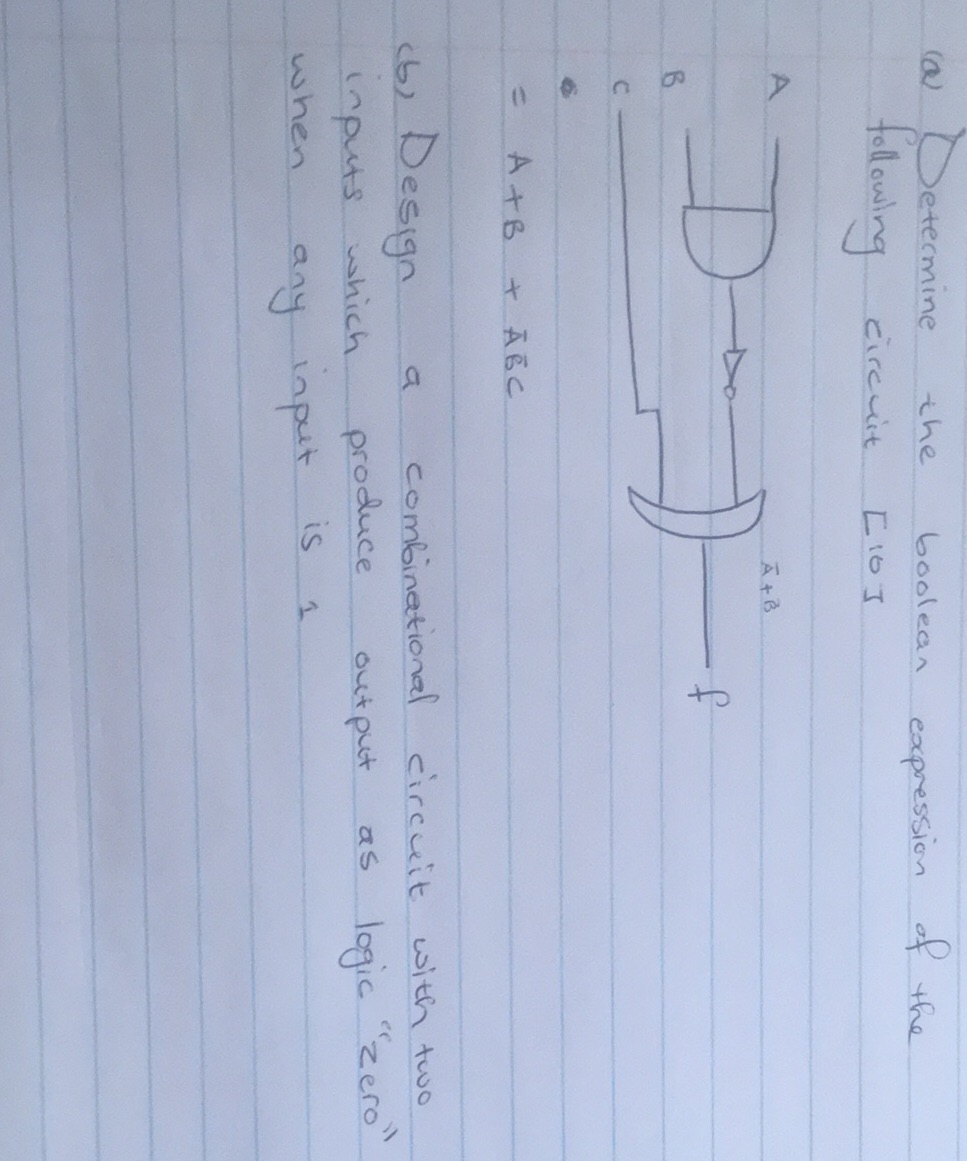 (a) Determine the boolean expression of the | StudyX