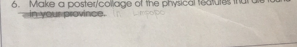 6. Make a poster/collage of the physical | StudyX