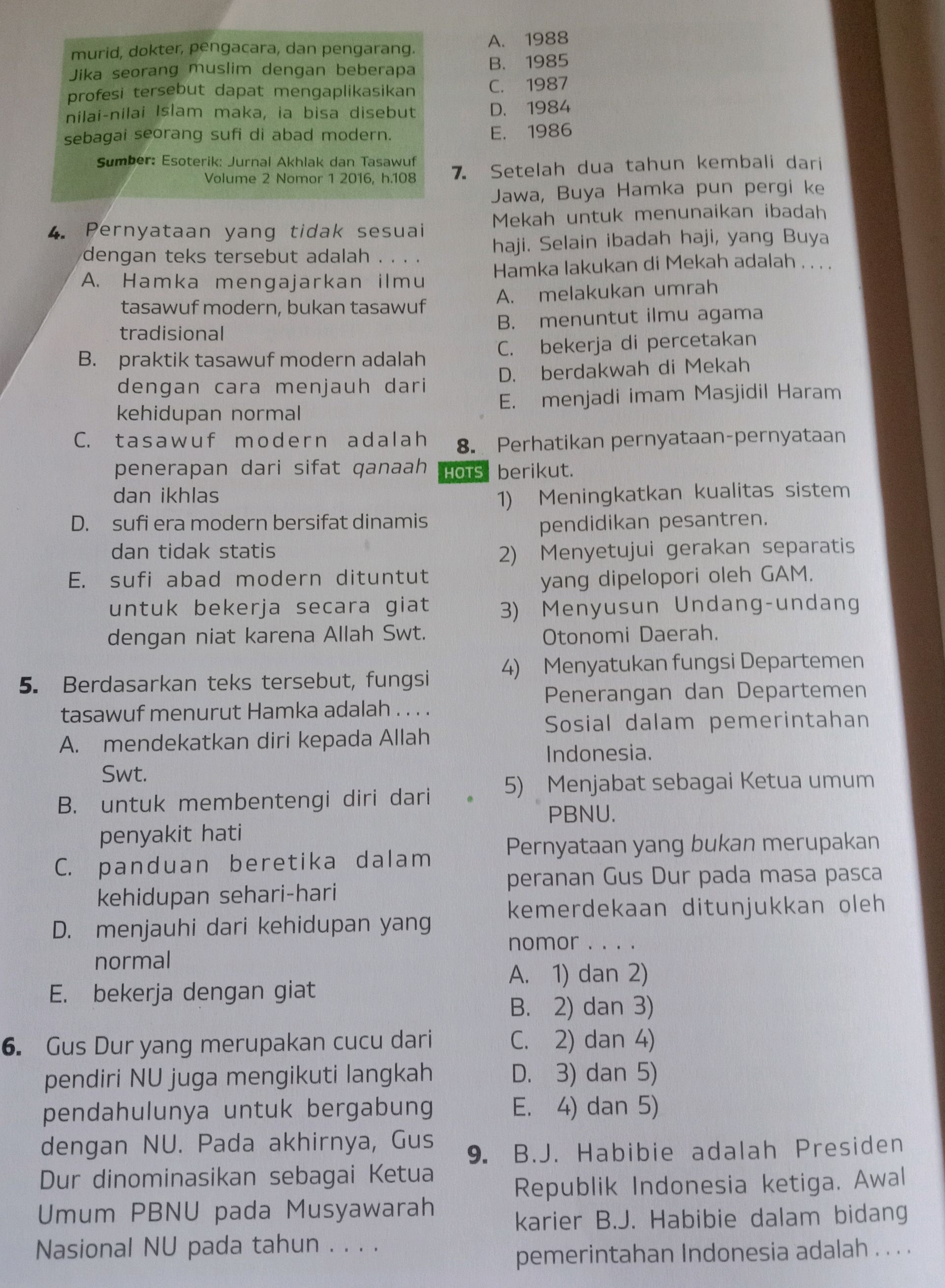 4. Pernyataan yang tidak sesuai dengan teks | StudyX