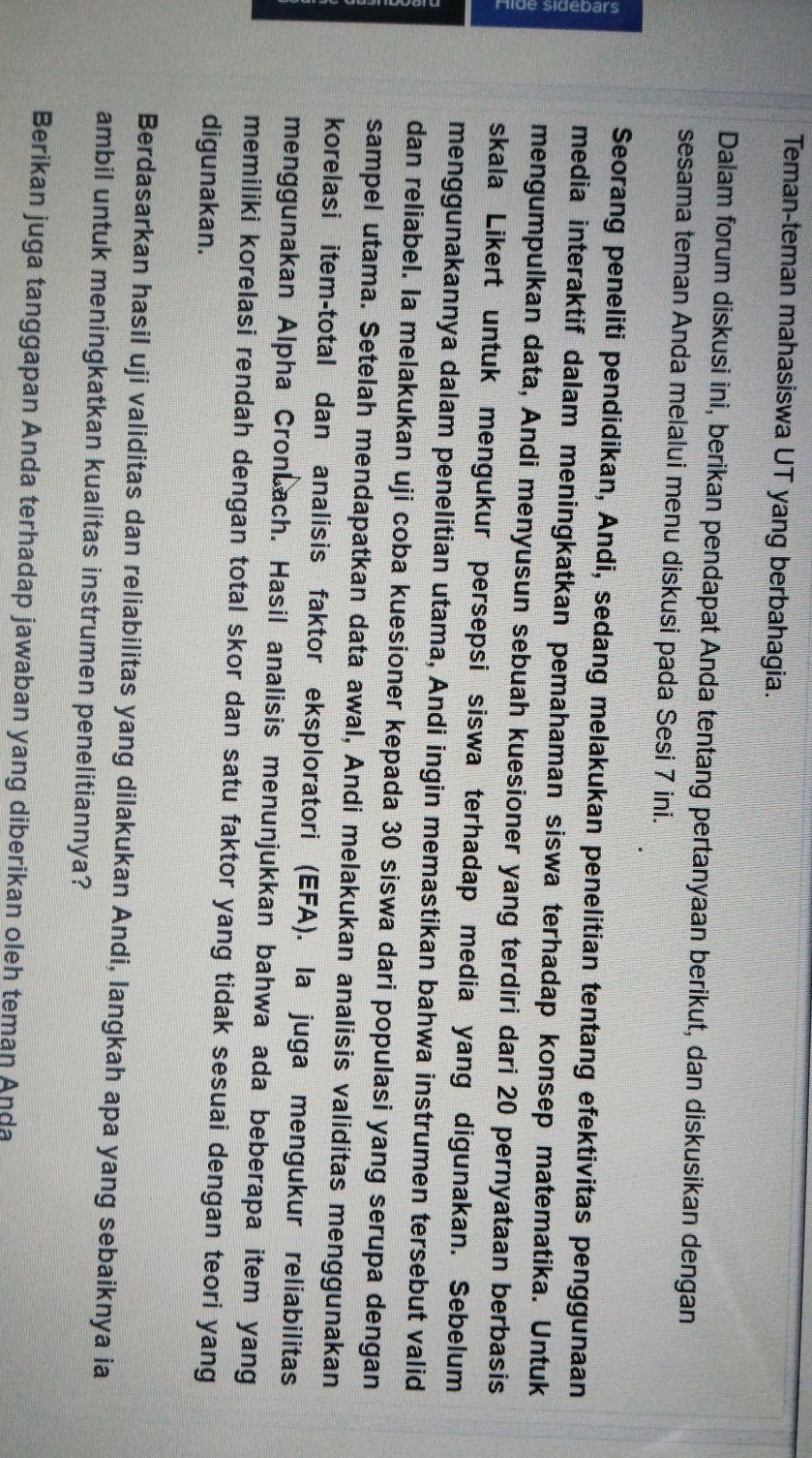 Berdasarkan hasil uji validitas dan | StudyX