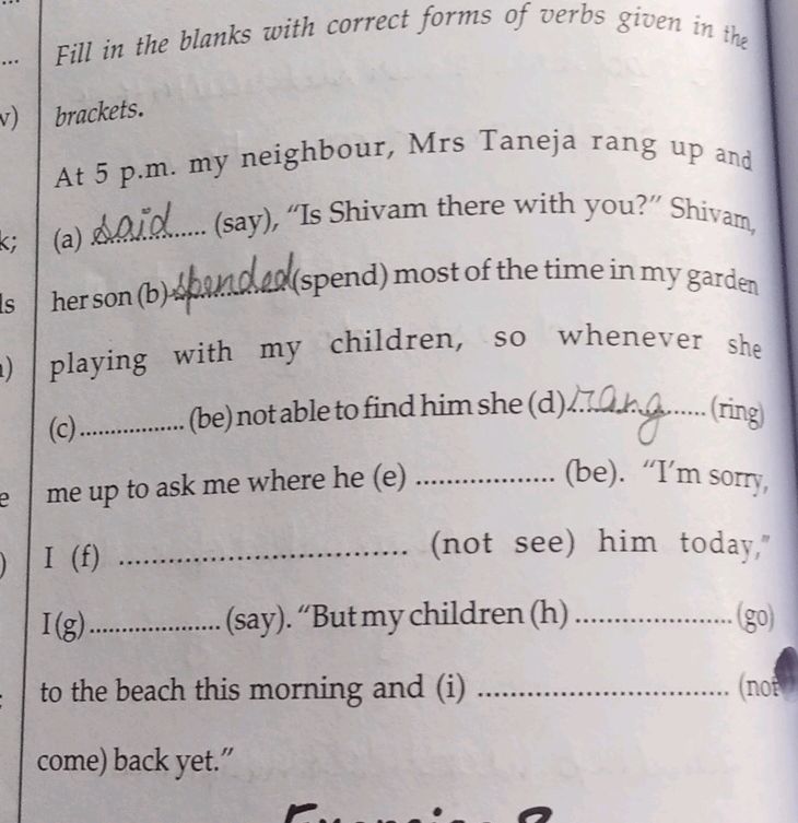 Fill in the blanks with correct forms of | StudyX