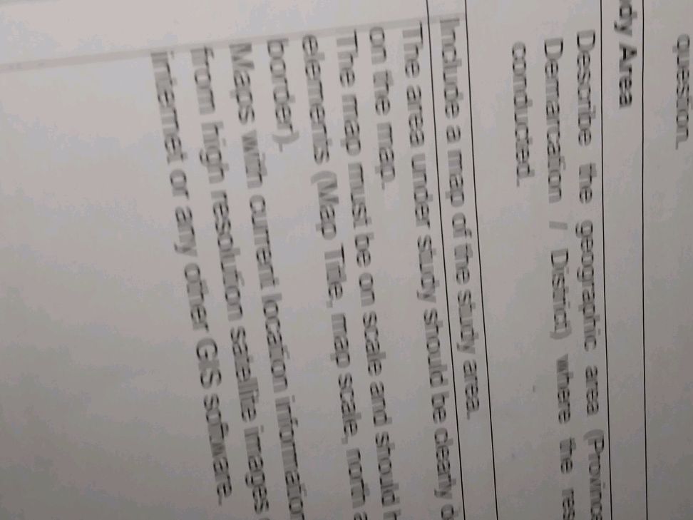 Describe the geographic area (Province | StudyX