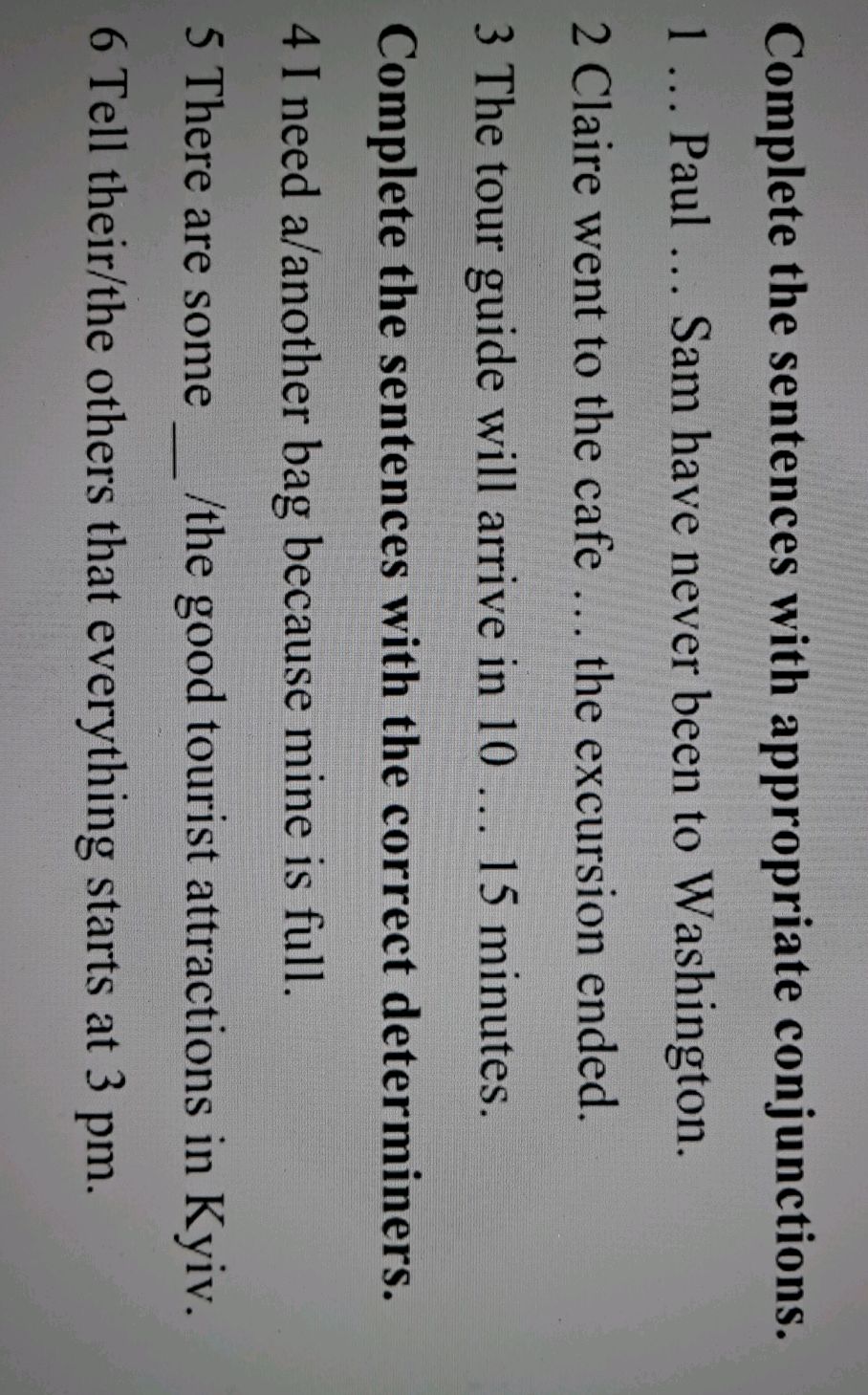 Complete the sentences with appropriate | StudyX